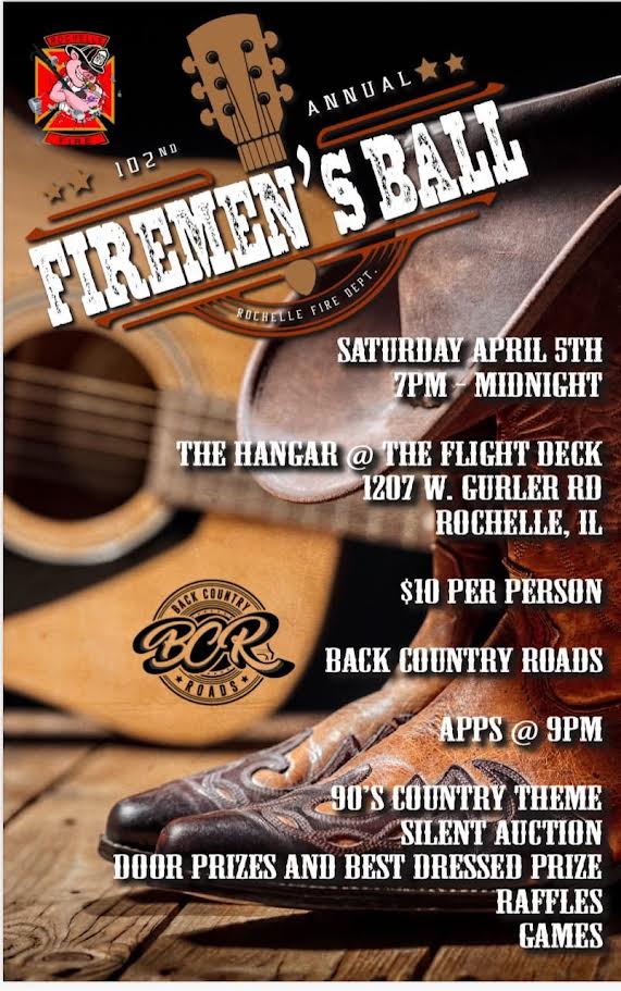 Rochelle Fire Department to Host Annual Fireman's Ball Tonight - 102.3 ...