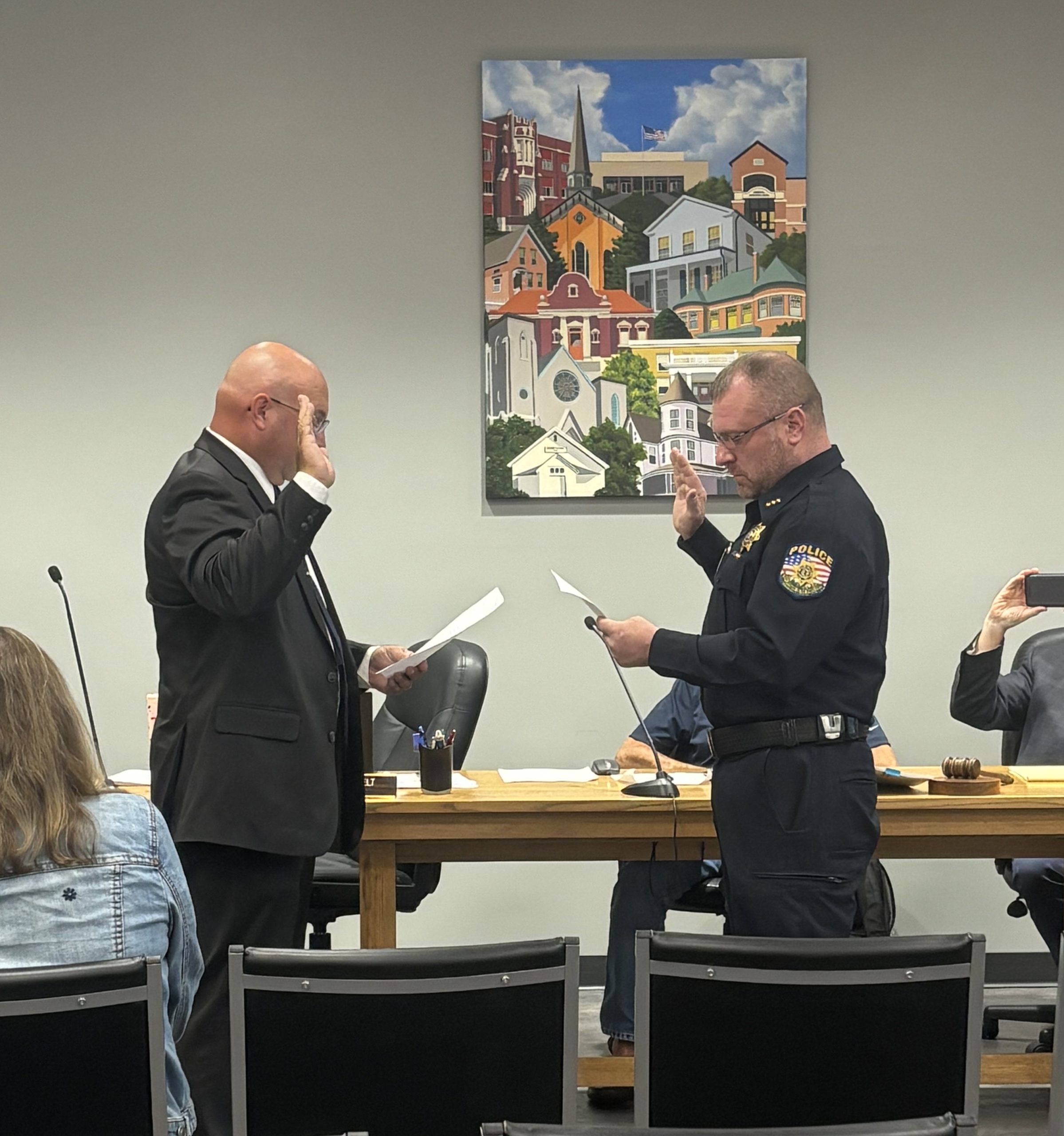 David Pilgrim Sworn In as New Polo Police Officer - 102.3 The Coyote